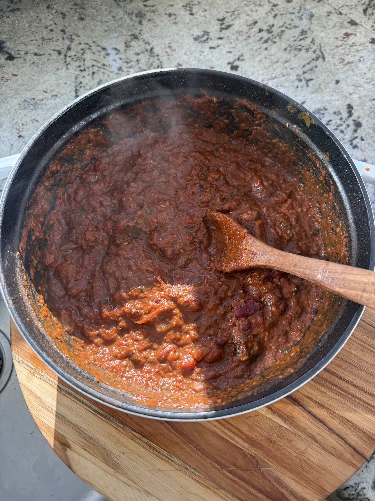 Charred Vegetable Chili with Tortilla Pepita Crisps | Sofa Dinners
