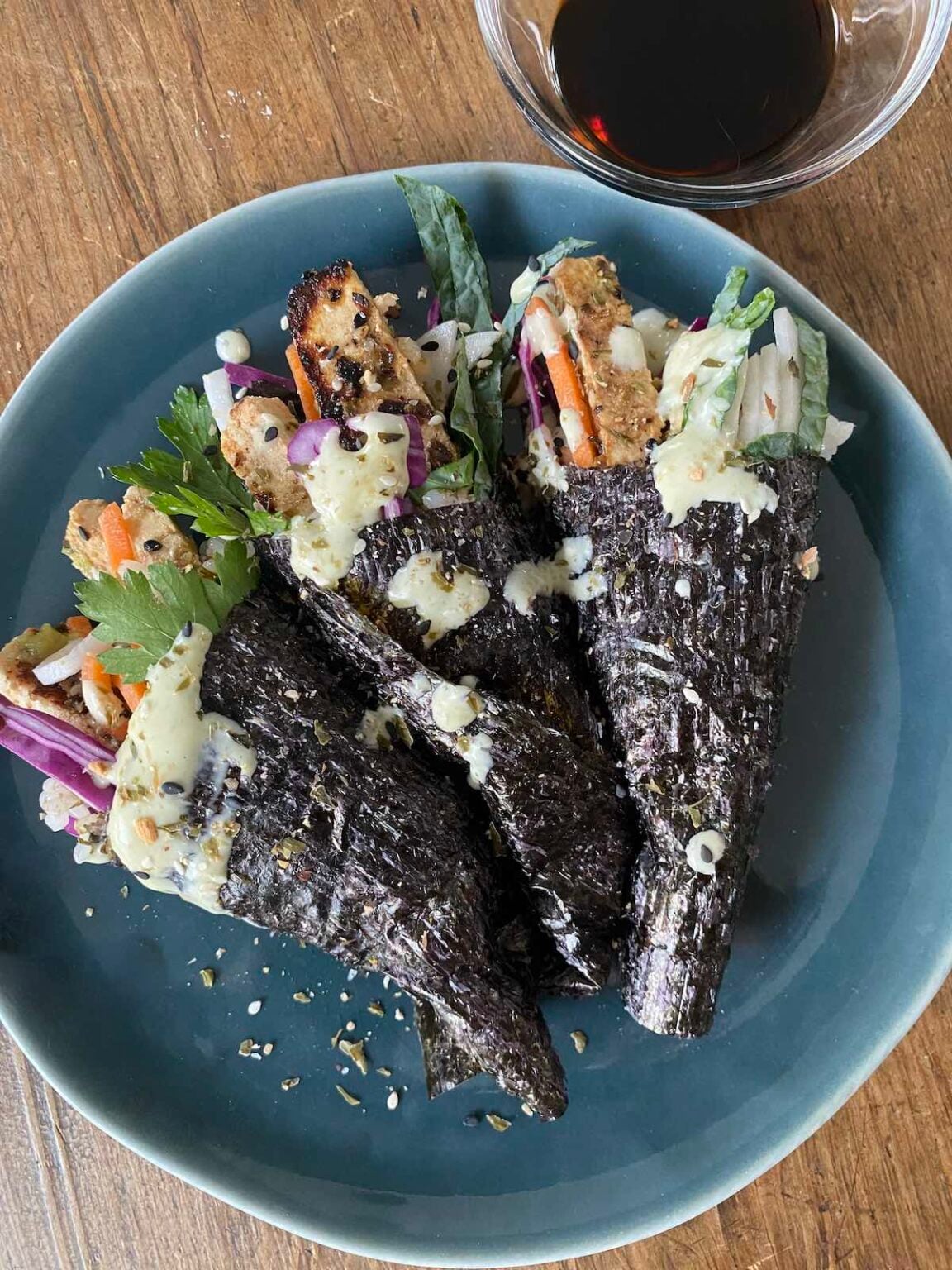 Tofu Sushi Hand Rolls (Vegan Temaki) | Sofa Dinners